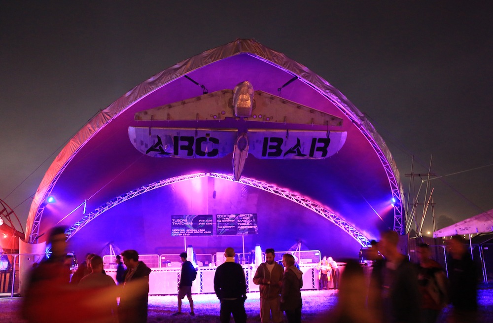 Silver Stage back with Arc Bar for Boomtown | Silver Stage